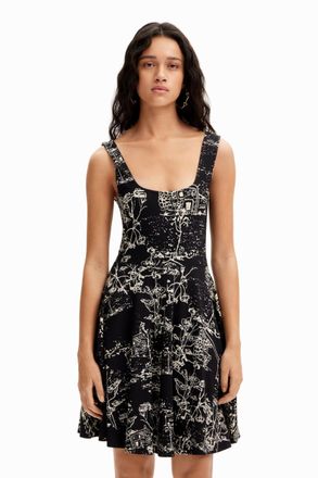 Desigual Damen Vest_tually Dress, Schwarz, S EU
