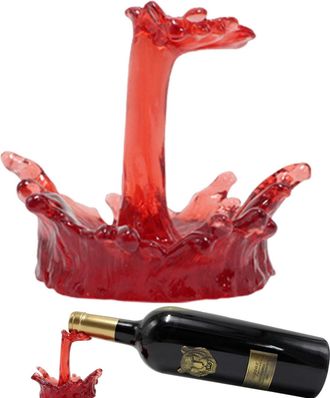 Generico Dekoratives Weinregal, Basis in Spritzform, aus transparentem Harz, kreatives Bauernhof-Dekor, elegantes Tischpr&auml;sentationszubeh&ouml;r, moderne Raffinesse