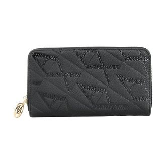 A|X Armani Exchange Schwarze Damenbrieftasche Monogramm Rei&szlig;verschluss - - Accessories - Damen - Schwarzk - ONE SIZE