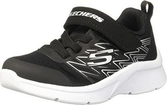 Skechers Garçon Microspec Texlor Baskets Tendance, Noir, 28.5 EU