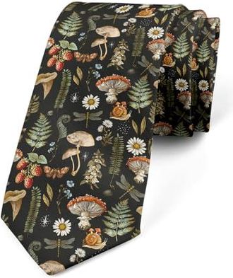 Generic Cravate DAffaires Champignon Vert Orange Noir R&eacute;glable Cravates Tendance Cravate Pour Hommes Pour L&Eacute;cole Accessoires Remise De Dipl&ocirc;me