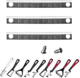 Westmark Ersatzteilset, 3 Klingen + 2 Schrauben, für diverse Westmark Schäler, Edelstahl, 11062250