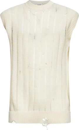 Laneus Homme, Pulls, Beige, Taille: L Destroyed Sleeveless Shirt