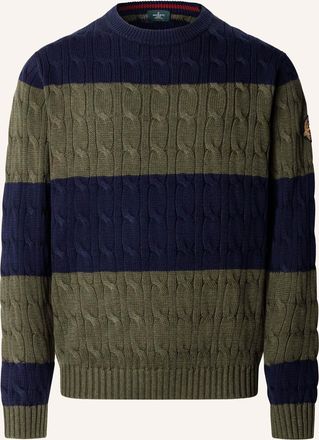 Hackett Pullover Heritage Str Cable Crw blau