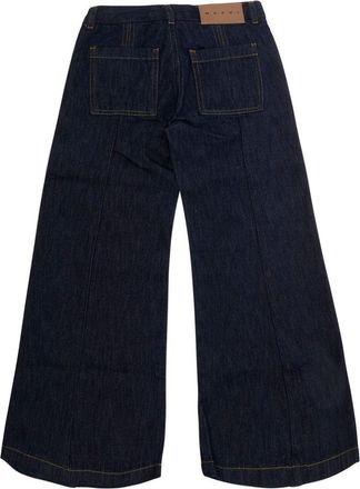 Marni Girls Cotton Denim Jeans Blue