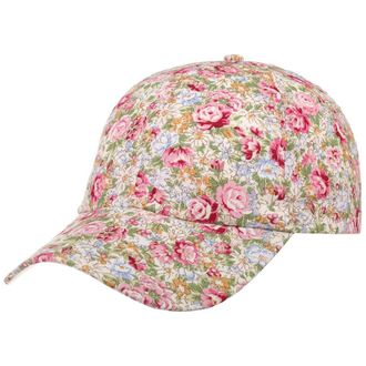 LIPODO Allover Flowers Cap Damen Baumwolle M&uuml;tze Blumenprint Klettverschluss Gr&ouml;&szlig;enverstellbar Baseballcap Fr&uuml;hjahr Sommer rosa One Size