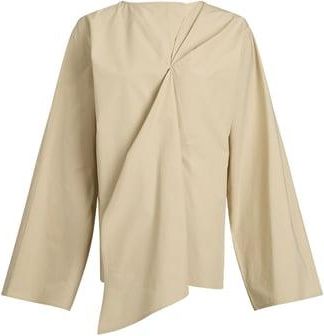 Viktoria Chan Top oversize &agrave; manches longues en coton et lin m&eacute;lang&eacute;s