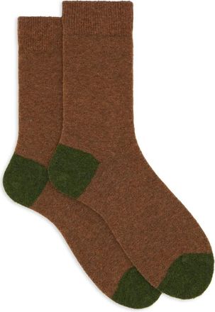 Gallo Gallo, Homme, Sous-v&ecirc;tements, Multicolore, Taille: M Chaussettes Courtes en Laine Boucl&eacute;e avec Contraste