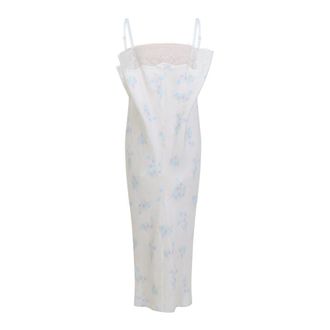 Carven Lingerie Midikleid - - Dresses - Damen - Mehrfarbig - S