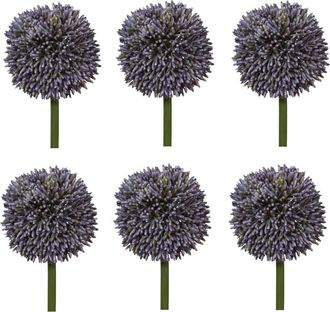Gasper 6er Set k&uuml;nstliche Allium Kugelbl&uuml;ten lila H. 64cm Bl&uuml;te D. 11cm