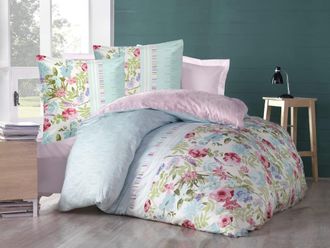 Ambientehome 3tlg Baumwolle Bettw&auml;sche Garnitur 200x220 cm mit 2 Kissenbez&uuml;gen 80x80 cm (Design Laviva)