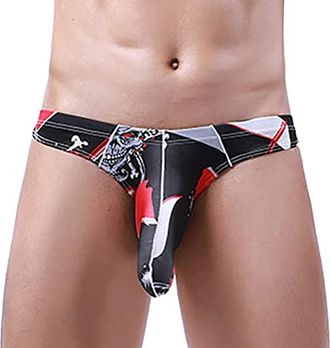 Generic 2026 Sous-vêtements mode masculine Culotte Slip Ride Up Sous-vêtements Pantalons, Noir, XXL