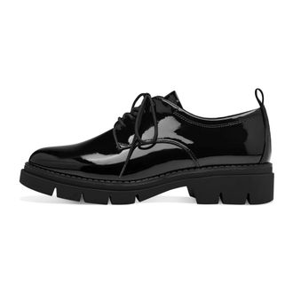 Tamaris Lack Schn&uuml;rschuhe - - Shoes - Damen - Schwarzk - 39 EU