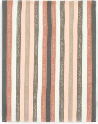 Emporio Armani Femme, Accessoires, Multicolore, Taille: ONE Size Striped Scarf