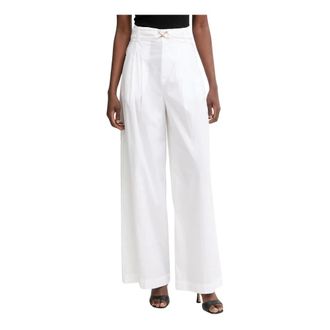 Twinset Pantalon large - Femme - Pantalons - Blanc - Taille: 42 FR