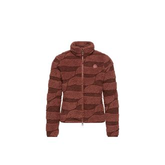 Moncler Moncler Cardigan Zipp&eacute; Matelass&eacute; En Teddy Jacquard, Femme, Marron, Taille: L