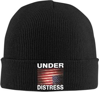 Generic LAmérique À lenvers LAmérique en Détresse Femme Homme Bonnets Tricoté Léger Bonnets Hiver Souple Skull Cap pour Toutes Les Saisons Course À Pied Sport