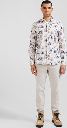 Eden Park Chemise En Coton &Agrave; Imprim&eacute; Floral &Eacute;cru Coupe Slim