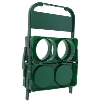 BESPORTBLE SHINEOFI Faltbarer Bierflaschenhalter mit Griff Tragbarer Getr&auml;nkehalter f&uuml;r 4 Flaschen Wiederverwendbar Gr&uuml;ner Flaschenorganizer f&uuml;r Partys und Bar