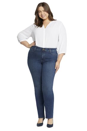 NYDJ Damen Marilyn Straight Ankle Übergröße, Schlankmachende und Schmeichelhafte Passform Jeans, Cooper, 50 Mehr