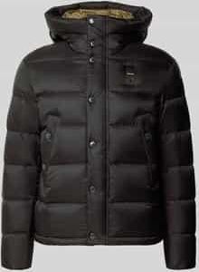 Blauer Steppjacke mit Daunen-Federn-F&uuml;llung Modell CLIPPER