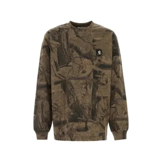 Carhartt Work in Progress Camouflage Print Organic Cotton Sweatshirt - Green