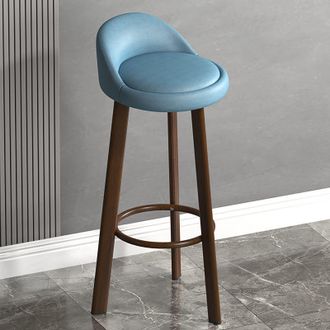 Generic Moderner, h&ouml;henverstellbarer Barhocker mit PU-Lederbezug, Fu&szlig;st&uuml;tze und R&uuml;ckenlehne - Ergonomischer K&uuml;chenstuhl f&uuml;r Caf&eacute;, Kneipe und Zuhause - 61 cm