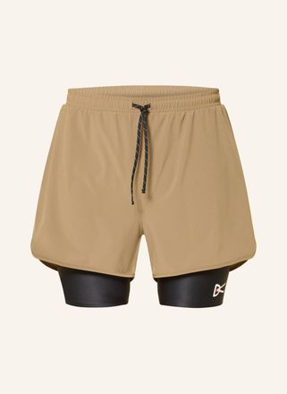 District Vision 2-In-1-Laufshorts braun
