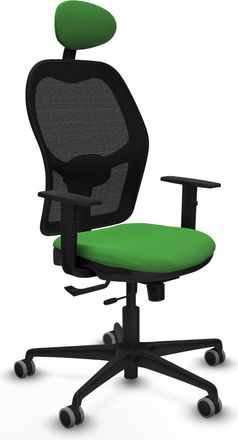Piqueras y Crespo Jorquera Schreibtischstuhl mit 1D-Armen, h&ouml;henverstellbarer Lendenwirbelst&uuml;tze und festem Kopfteil, ausgestattet mit Syncro/Traslack und injiziertem S