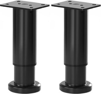 Generic 2er-Pack verstellbare Tischbeine, 72-110 cm (28,35-43,31 Zoll), M&ouml;belf&uuml;&szlig;e aus Metall for Sofatische(Schwarz)