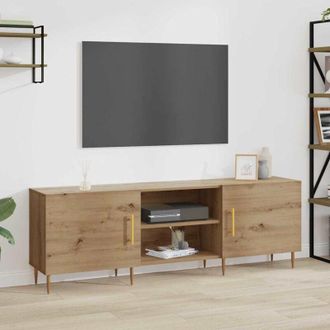 vidaXL Vidaxl - Meuble tv ch&ecirc;ne artisanal 150 x 30 x 50 cm Bois ding&eacute;nierie