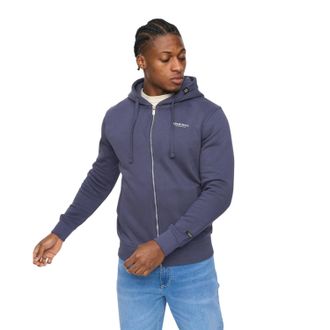 Crosshatch Allmoor Thru Hoodie mit durchgehendem Rei&szlig;verschluss f&uuml;r Herren (Marine)