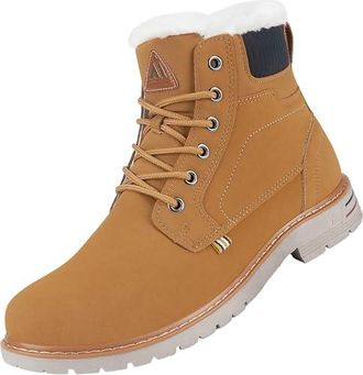 Mishansha Homme Femme Bottes Hiver Randonnée Chaussures Bottes de Neige Chaudes Fourrure Bottine, Jaune 45