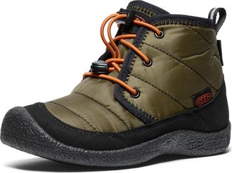 Keen Unisex Kinder Howser 2 Chukka Waterproof Chukka Boots, Dark Olive/Gold Flame, 27/28 EU