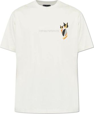 Emporio Armani Homme, Tops, Beige, Taille: M Apr&egrave;s Jersey T-Shirt