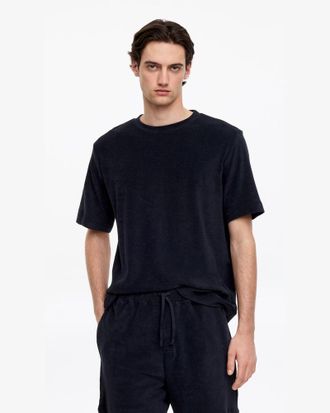 Arket T-Shirt Aus Baumwollfrottee -Blau