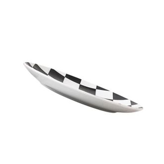 DOITOOL Flache Teller Keramik Frühstücksteller Dessertteller Speiseteller Steakteller Schachbrettmuster Schwarz Frühstück Brot Obst Snacks Kuchen Dessert Serv