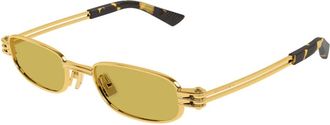 Bottega Veneta Femme, Accessoires, Jaune, Taille: ONE Size Narrow Rectangular Lunettes de soleil