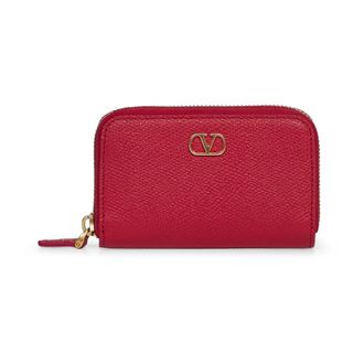Valentino Garavani Femme, Accessoires, Rouge, Taille: ONE Size Portefeuille zipp&eacute;