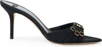Elisabetta Franchi Femme, Chaussures, Noir, Taille: 39 EU Mules en cuir avec brides