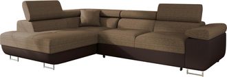 Mirjan24 Ecksofa Torezio mit Bettkasten, Einstellbare Kopfst&uuml;tzen, Sofa mit Schlaffunktion, Eckcouch f&uuml;r Wohnzimmer, Polsterecke, L-Form Couch mit Bettfunktion