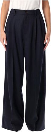 SOEUR Soeur, Femme, Pantalons, Bleu, Taille: 40 FR Pantalon Large en Laine Bleu Marine