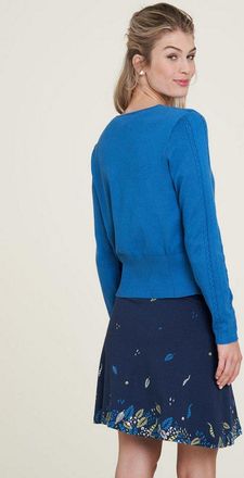 Tranquillo Strickjacke Damen TAILLIERTE STRICKJACKE Riverside aus Biobaumwolle extrabreiter Rippsaum