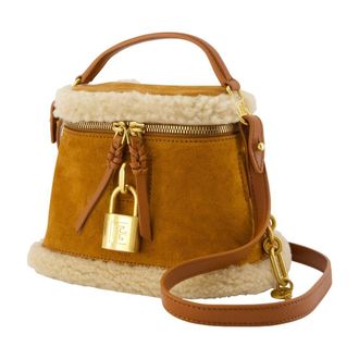 Balmain Womens Pulse Vanity Handbag - Balmain Leather Khaki Calfskin Bags Handbags-Purses