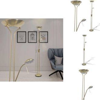 vidaXL Lampadaire &agrave; led &agrave; &eacute;clairage r&eacute;glable 23 w - Lampadaire - Luminaire Int&eacute;rieur - &Eacute;clairage Led - Lampadaire Dor&eacute; - Lampadaire Moderne