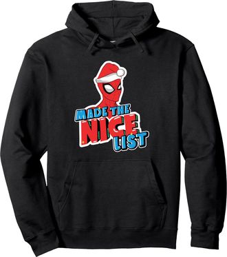 MARVEL Spider-Man Christmas Santa Hat Made The Nice List Pullover Hoodie