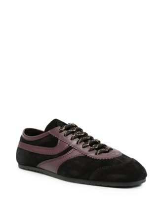 Dries Van Noten Mens Baskets En Daim Bicolore Noir Et Brun Black Sneaker