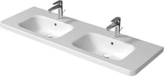 Duravit Duravit DuraSquare Doppelwaschtisch 1400x480 mm, 1 Hahnloch, mit