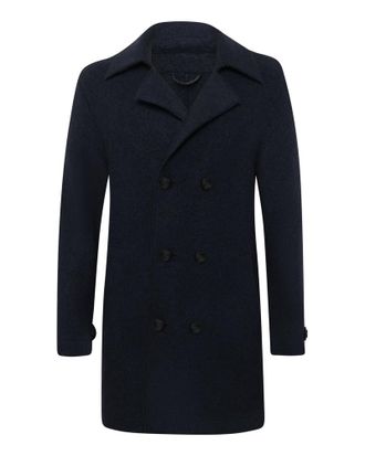 Tom Rusborg Zweireihiger Peacoat aus einem Wollmix in