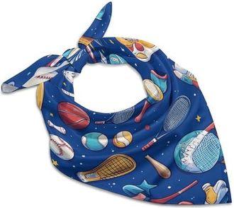 Generic Écharpe de sport carrée en soie légère pour le basket-ball et le baseball - Écharpe respirante pour cheveux - Cadeau pour homme et femme, multicolore,